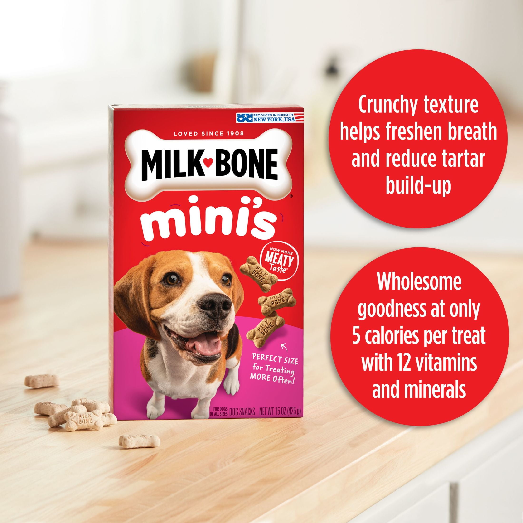 Milk-Bone Original Mini Dog Biscuits, Crunchy Dog Treats, 15 oz. Best ...
