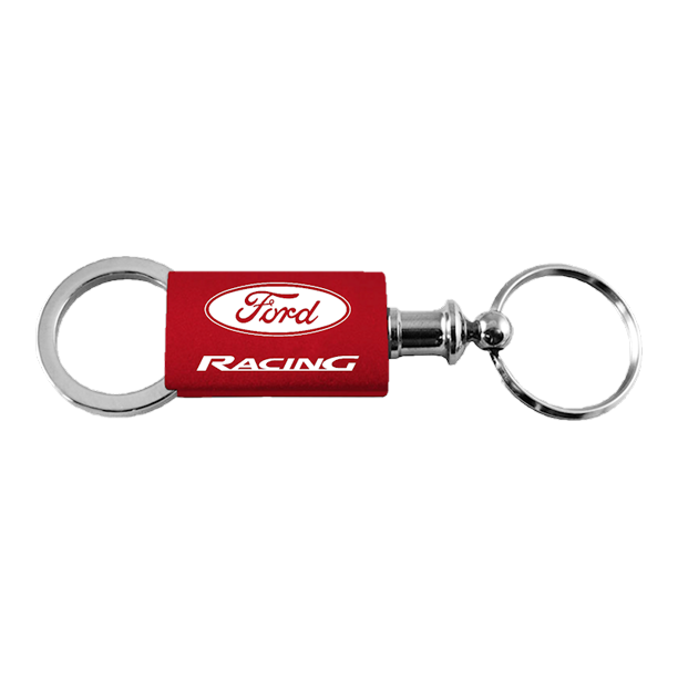 Au-TOMOTIVE GOLD Ford Racing Red Anodized Aluminum Valet Key Fob ...