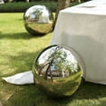 BalsaCircle 20" Silver Stainless Steel Globe Gazing Reflective Mirror ...