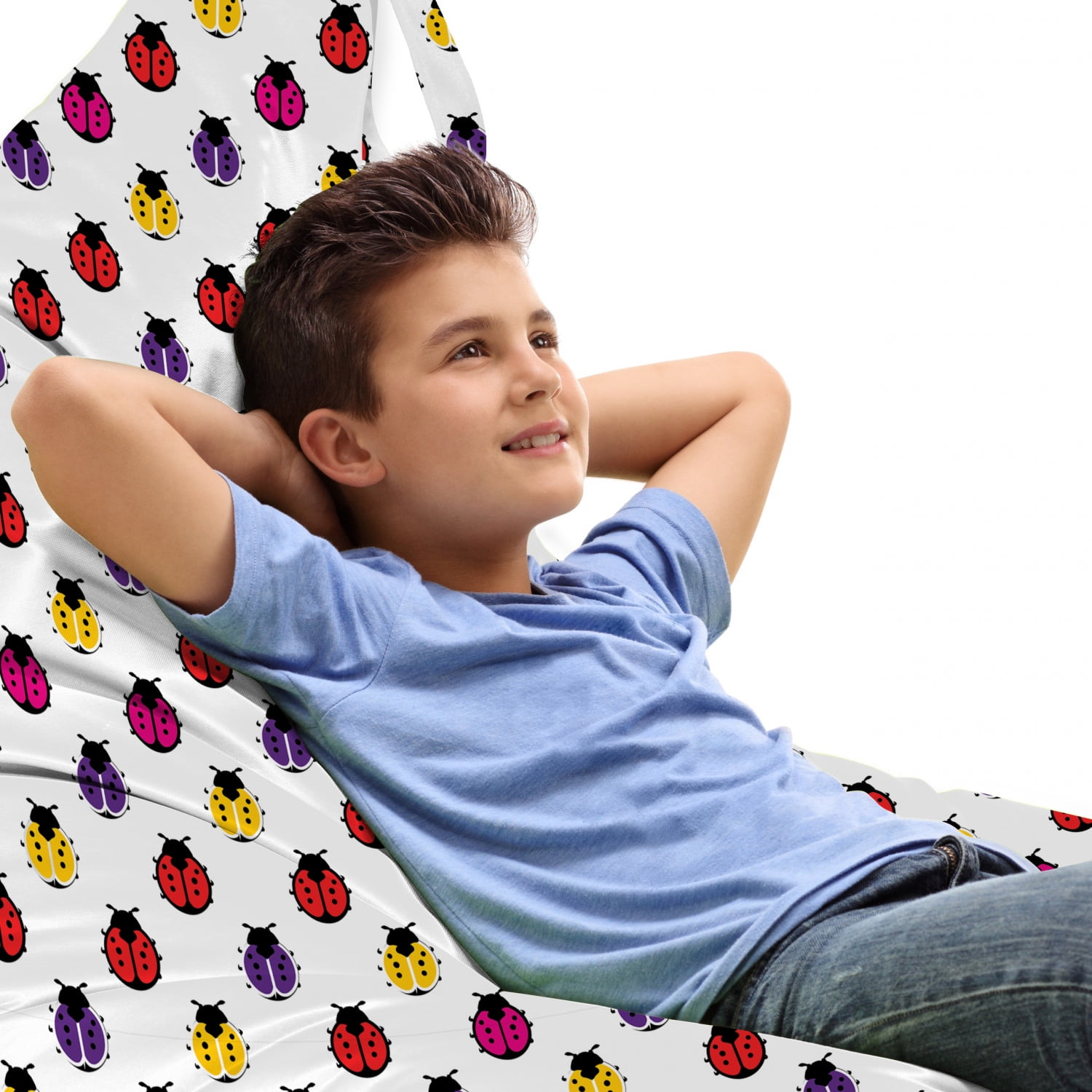 Ladybug Lounger Chair Bag, Minimal Colorful Spotted Winged Spring ...