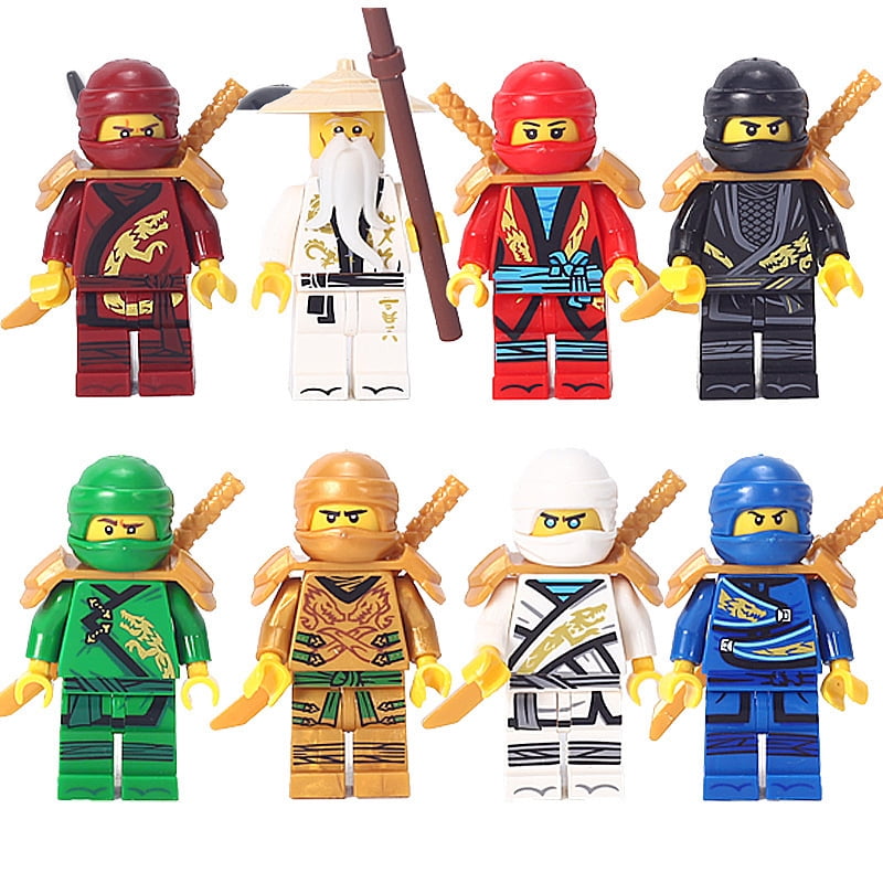 Click here for 8 Pc Ninja Minifigure Mini Building Block Toy  Com... prices