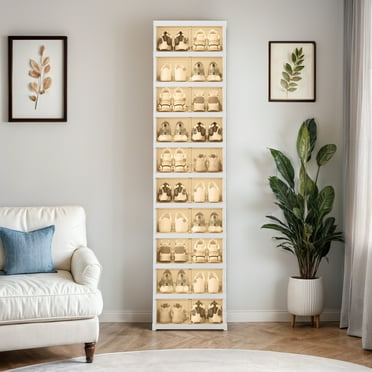 Holaki Freestanding 2-Layer Wood Glass Door Shoe Box, Black - Shoe ...