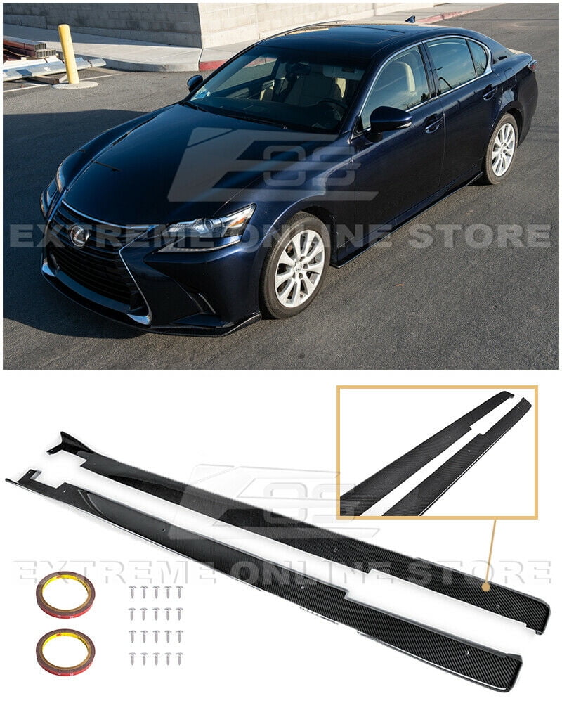 For 2013-Present Lexus GS-Series JDM Lexon Style CARBON FIBER Side ...