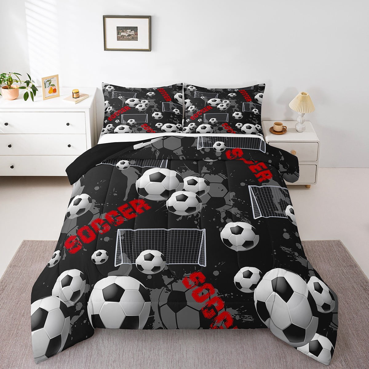 Click here for Yst Soccer Quilt Full Size Football Bedding Set Fo... prices