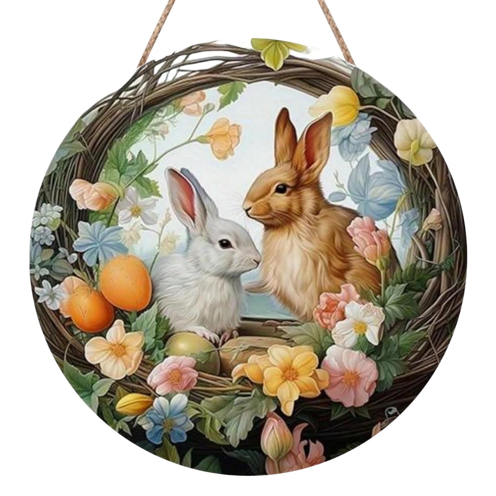 Easter Wooden Hanging Welcome Doorplate Festive Background Wall ...