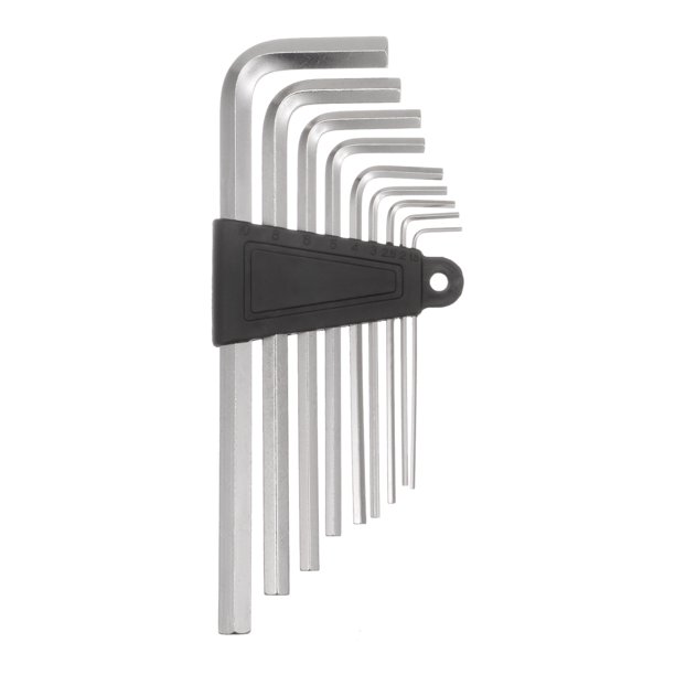 Uxcell 9 Pieces Hex Key Wrench Set 1.5mm-10mm Metric CR-V Steel L ...