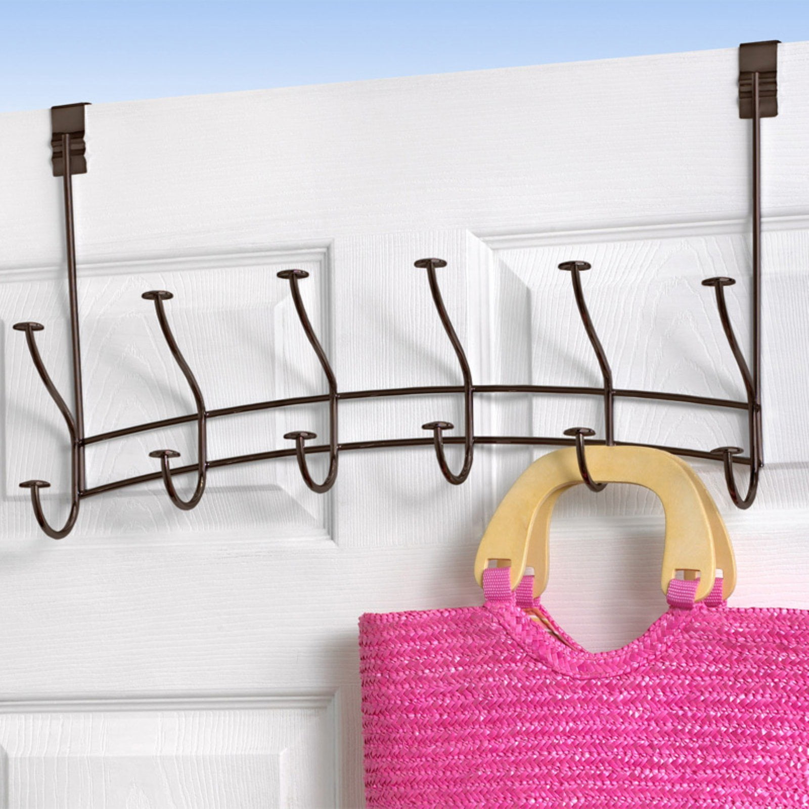 Spectrum Diversified Windsor over The Door 6-Double Hook Rack, Bronze ...