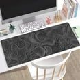 Oversized Gaming Desk Mat with Non-Slip Base, Topographic Contour (31 ...