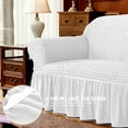 Free Shipping! Subrtex Stretch 1-Piece Pleated Ruffled Skirt Sofa ...