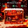 DIY Miniature House, LED Lighting Book Nook Kit Dollhouse Kit,Music Box ...