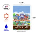 Toland Home Garden Main Street Americana Flower Welcome Flag Double ...