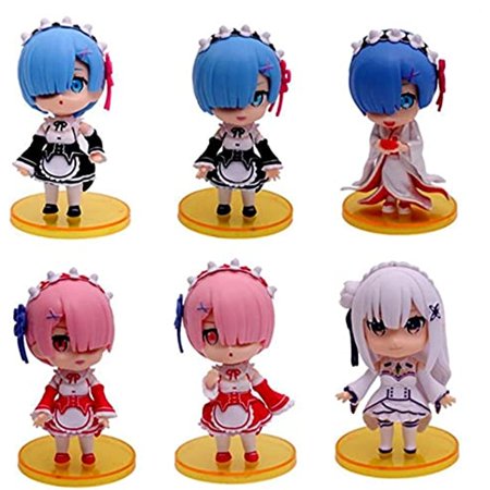 1 Set Anime Life in A Different World from Zero PVC Model Maid Subaru ...