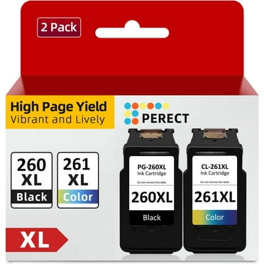 Canon PG-260 Black & CL-261 Color Ink Cartridges,Standard-Capacity ...