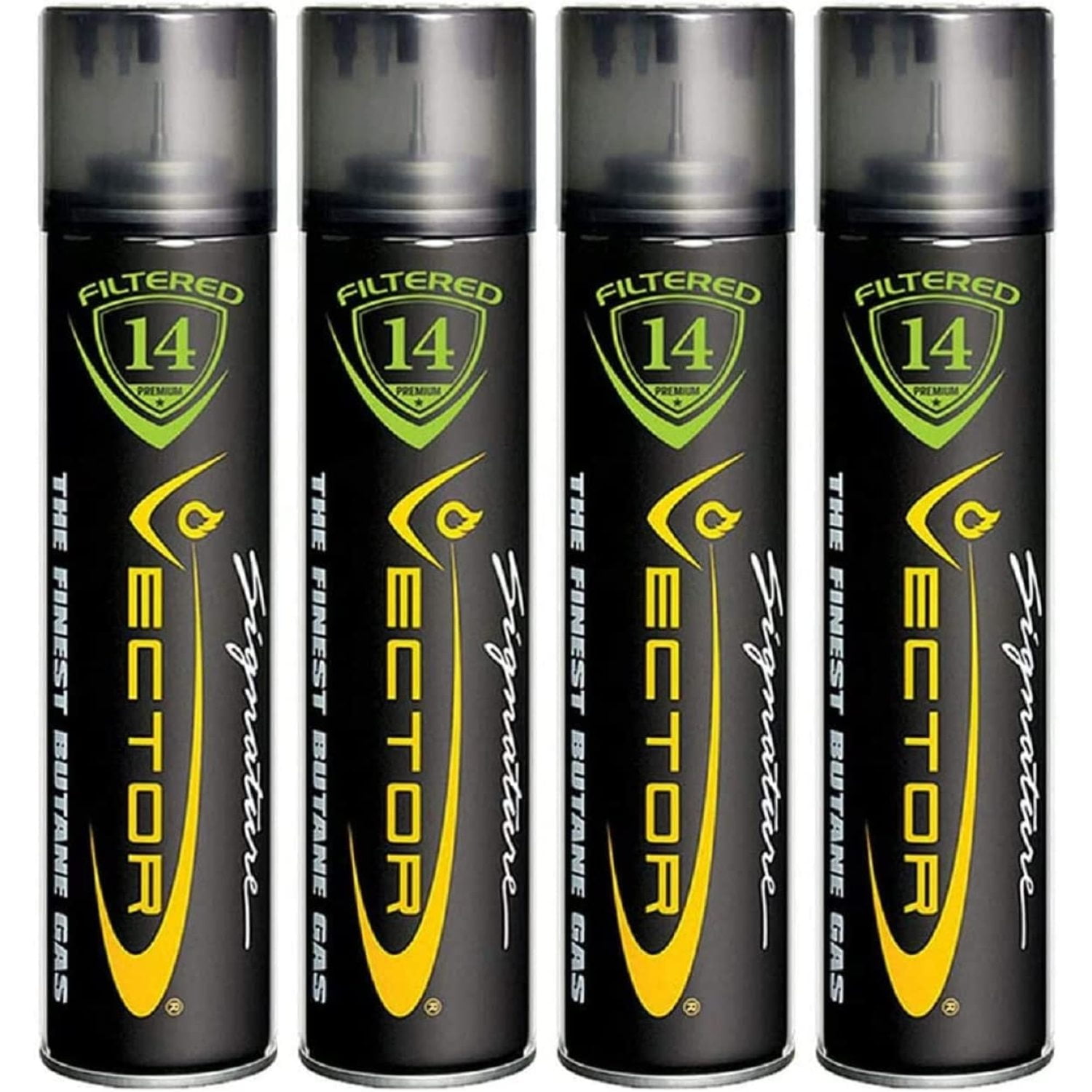 Vector 14x Filtered Premium Refined Fuel Butane Gas Refill (320mL) 4 ...