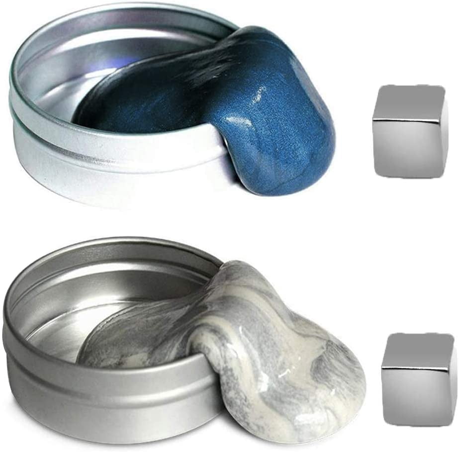 2 Pack Magnetic Putty, Magnetic Slime Hand Therapy Putty Fidget Toy ...