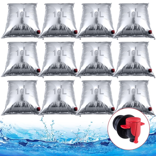 Royalbelle 10l Emergency Water Bags with Faucet Foldable Ultra Light ...