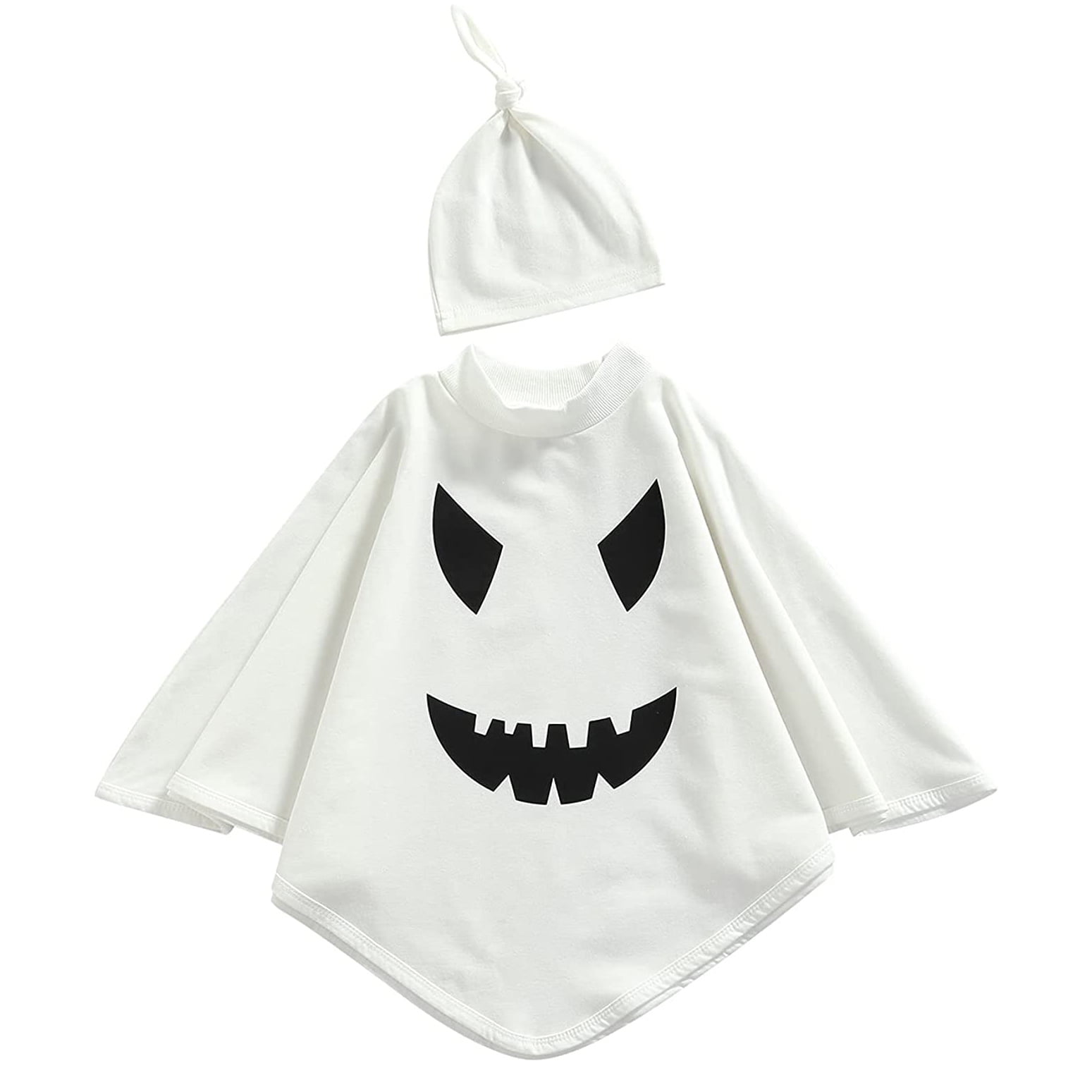 URMAGIC Toddler Kid Baby Girls Boys Halloween Costume White Ghost Smile Cape Cloak Fancy Party ...
