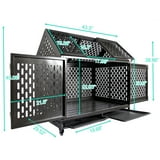 Createshao 45 inch Heavy Duty Dog Crate, Metal Kennel with Lockable ...