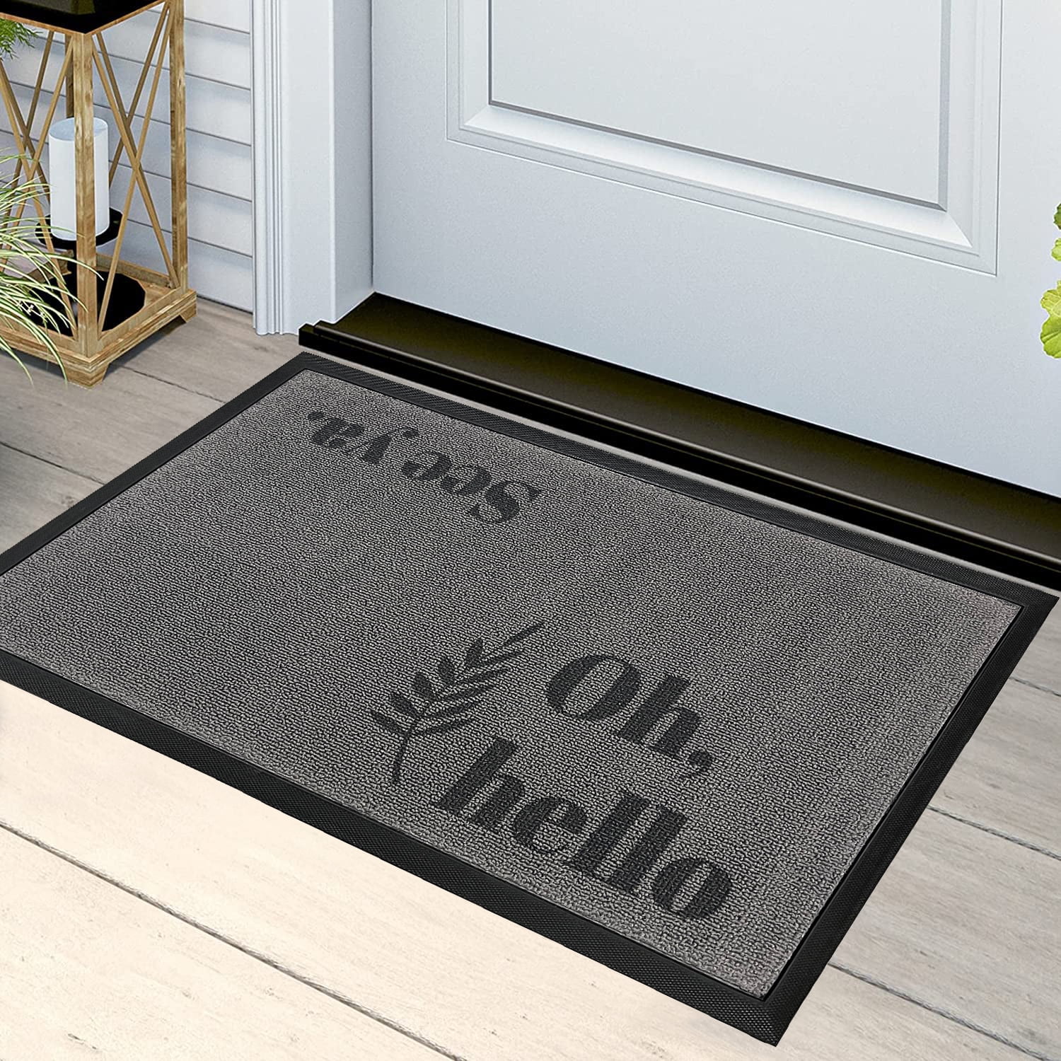 Hello Door Mat Outdoor Welcome Mats Indoor Doormat Non-Slip Rubber Mats ...
