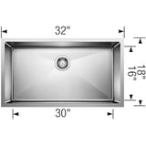 BLANCO QUATRUS R15 Super Single Undermount - Walmart.com