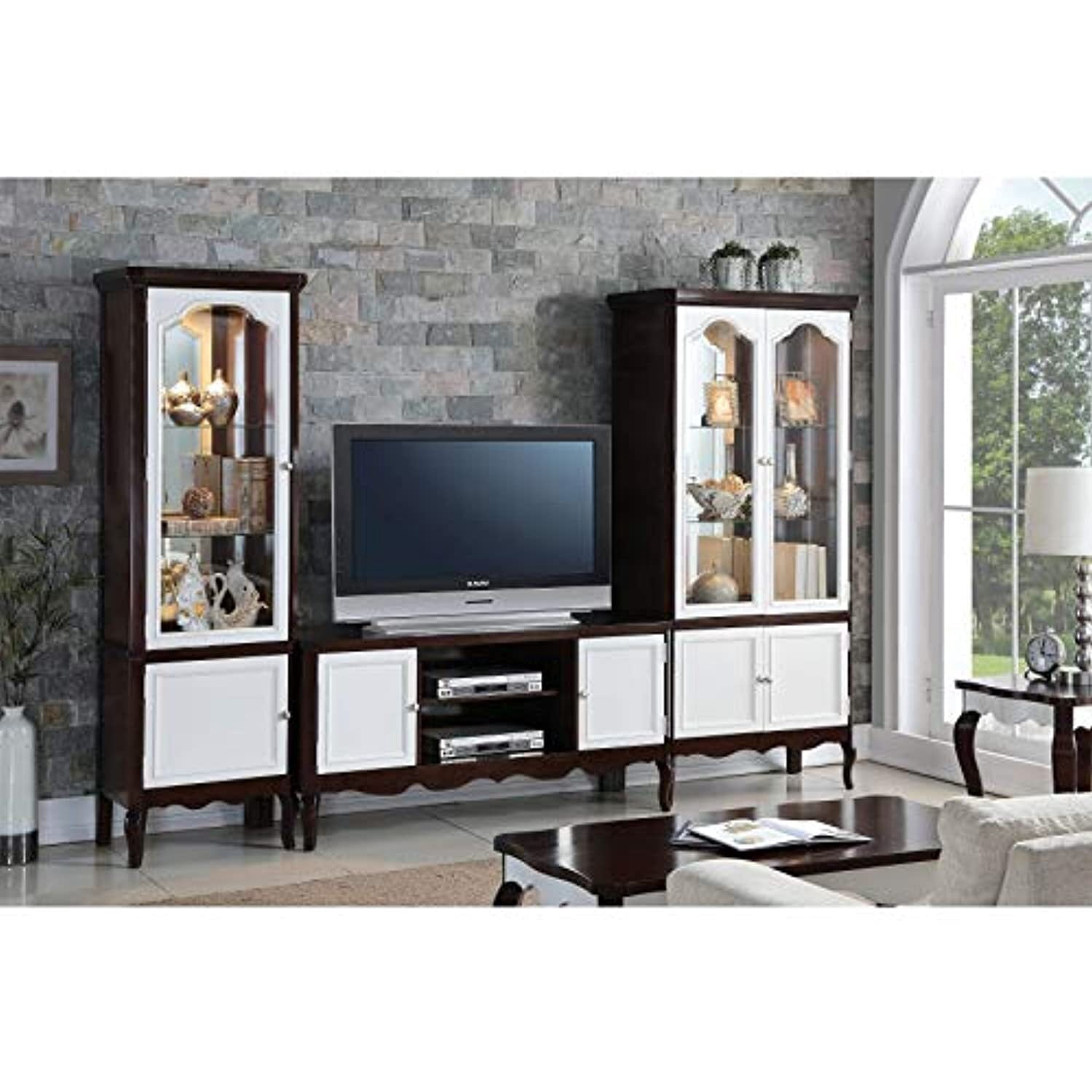 ACME Mathias Curio, Walnut & White-Color:Walnut & White,Quantity:1 ...