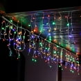 33FT 400 LED Icicle Lights Waterproof Curtain Icicle Christmas Lights ...