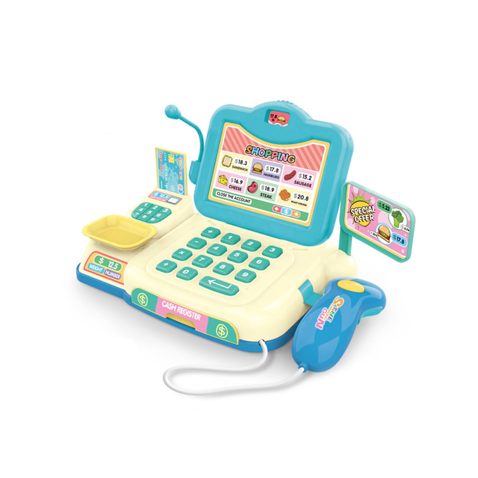 1 Set Cash Register Toys Simulated Light Music Rich Accessories with ...