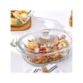4-Piece Glass Casserole Bakeware Set with Lids, Includes 1.9-Quart and ...