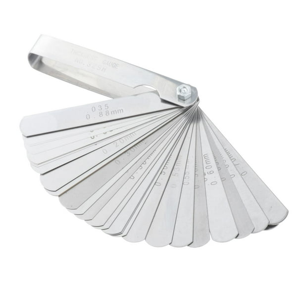 32 Steel Feeler Gauge, Gaps Width Thickness, Ruler Foldable Metal Gaps Measuring - Walmart.ca