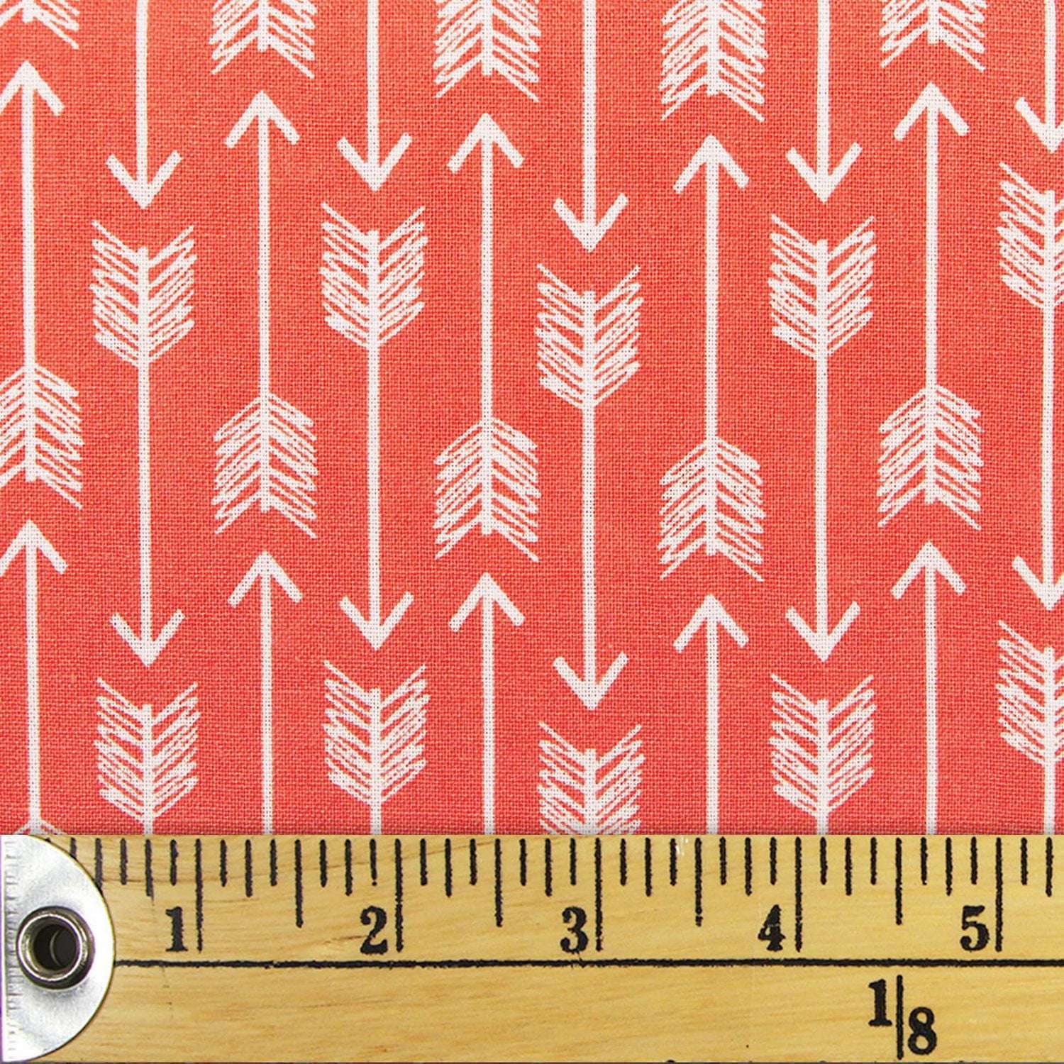 Click here for Fabric Creations Coral With White Arrows Fat Quart... prices