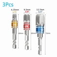 3pcs Drill Socket Adapter for Impact Driver with Hex Shank to Square ...