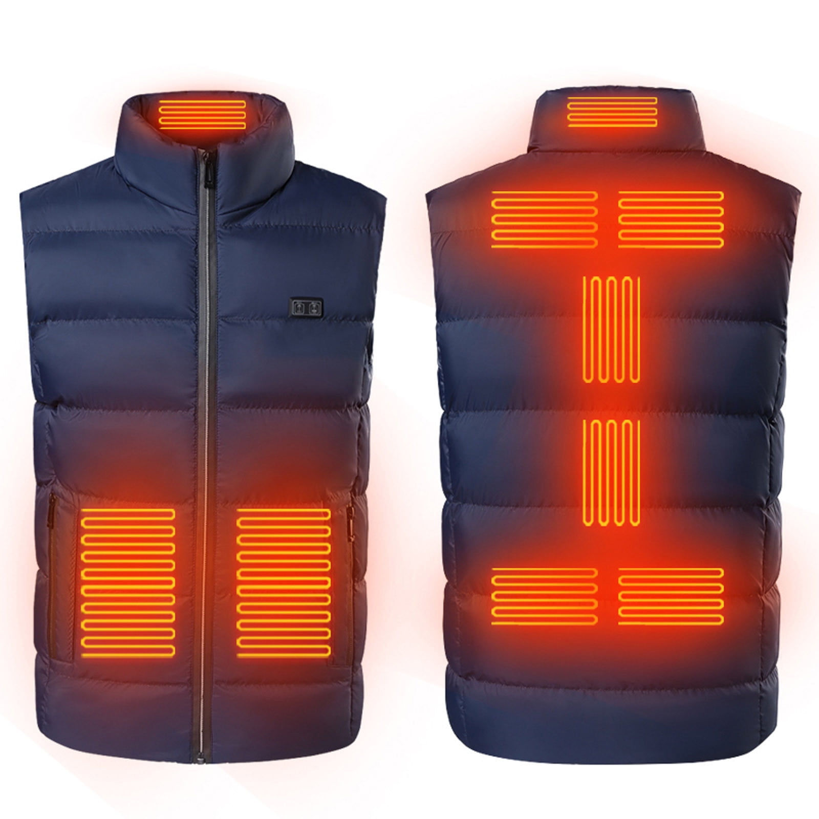OKBOP Sweaters for Men,Dual-control Nine-zone USB Heating Vest Electric ...