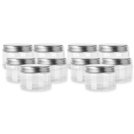 letairis 10 Pieces Plastic Food Airtight Storage Jars with Aluminum ...