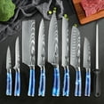 DFITO Professional Chef Kitchen Knife Set, 8 Pcs Stainless Steel with ...