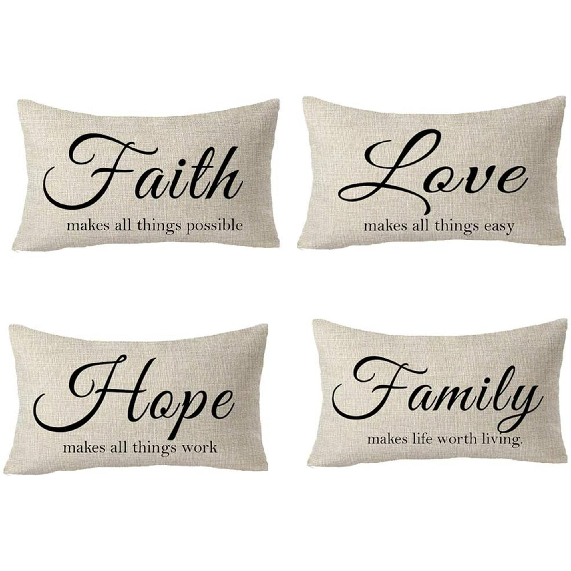 Click here for Cynthia Rowley Set Of 4  Faith Love Hope Family Li... prices