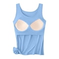 Bras for Women V Neck Bodysuit Built In Support Bra Cups Womens ...