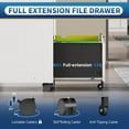 Kooyon File Cabinet, 2 Drawers on Wheels, Locking Metal Filing Cabinet ...