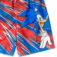 SEGA Sonic The Hedgehog Big Boys Swim Trunks Bathing Suit Blue/Red 10 ...