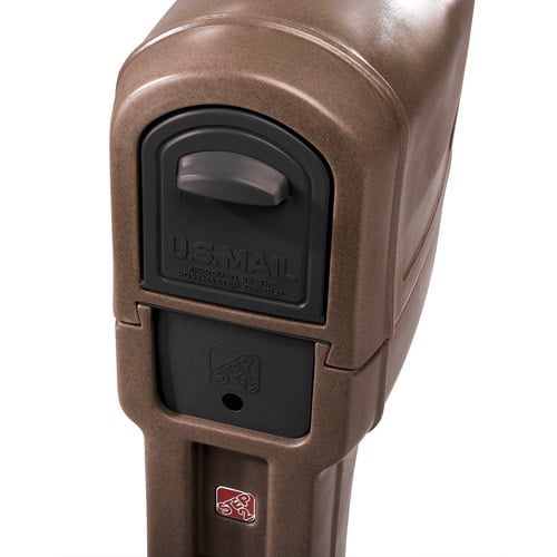 Buy Step2 MailMaster Plus Plastic Mailbox Walnut Finish Online at ...