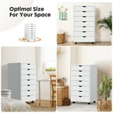 ZUNMOS 7-Drawer Mobile Storage Chest, Wood Dresser Cabinet for Office ...