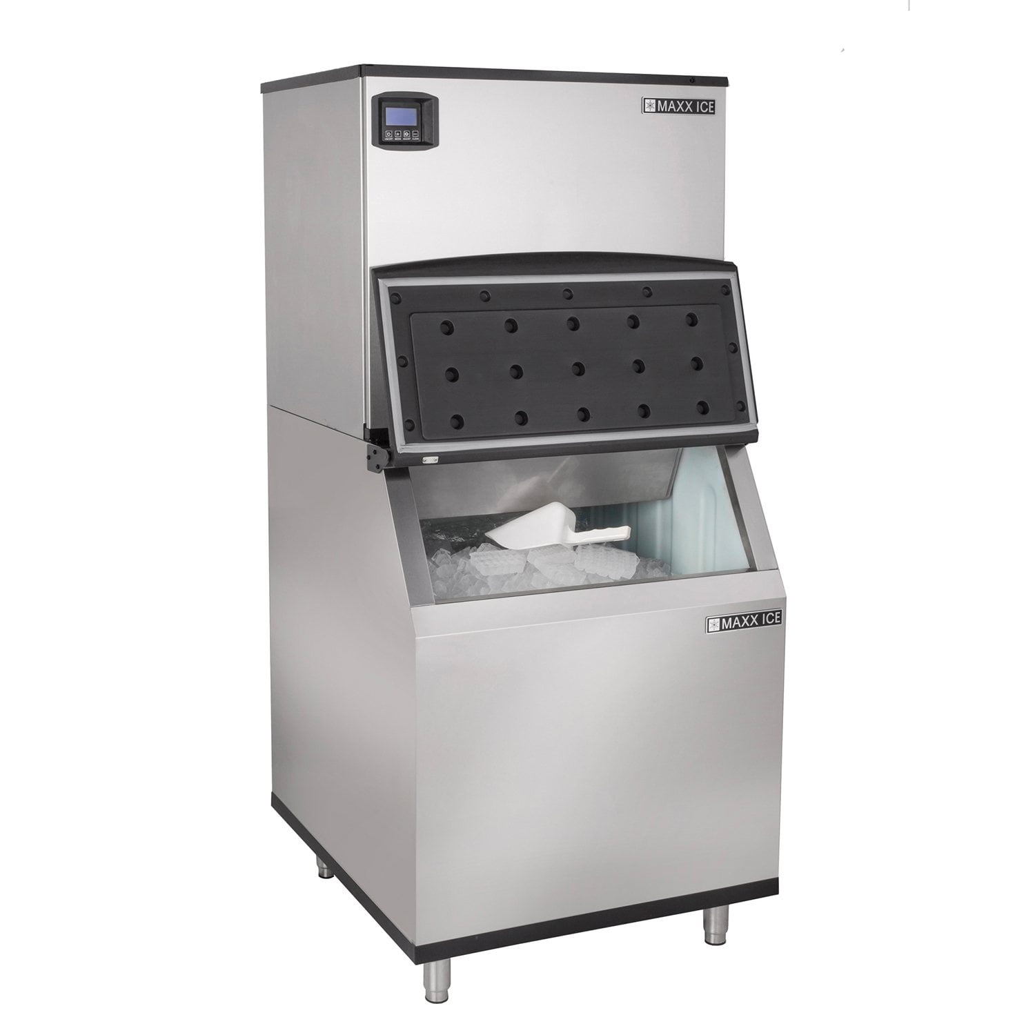 Maxx Ice 30" Wide Half Dice Ice Machine (500 lb.) with 470 lb. Bin ...