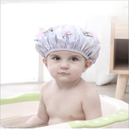 1 Pack Child Shower Hat Waterproof Bath Protection Gray1 Pack Child ...
