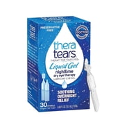 Thera Tears Liquid Gel Nighttime Dry Eye Therapy, 30 Single-Use Vials ...