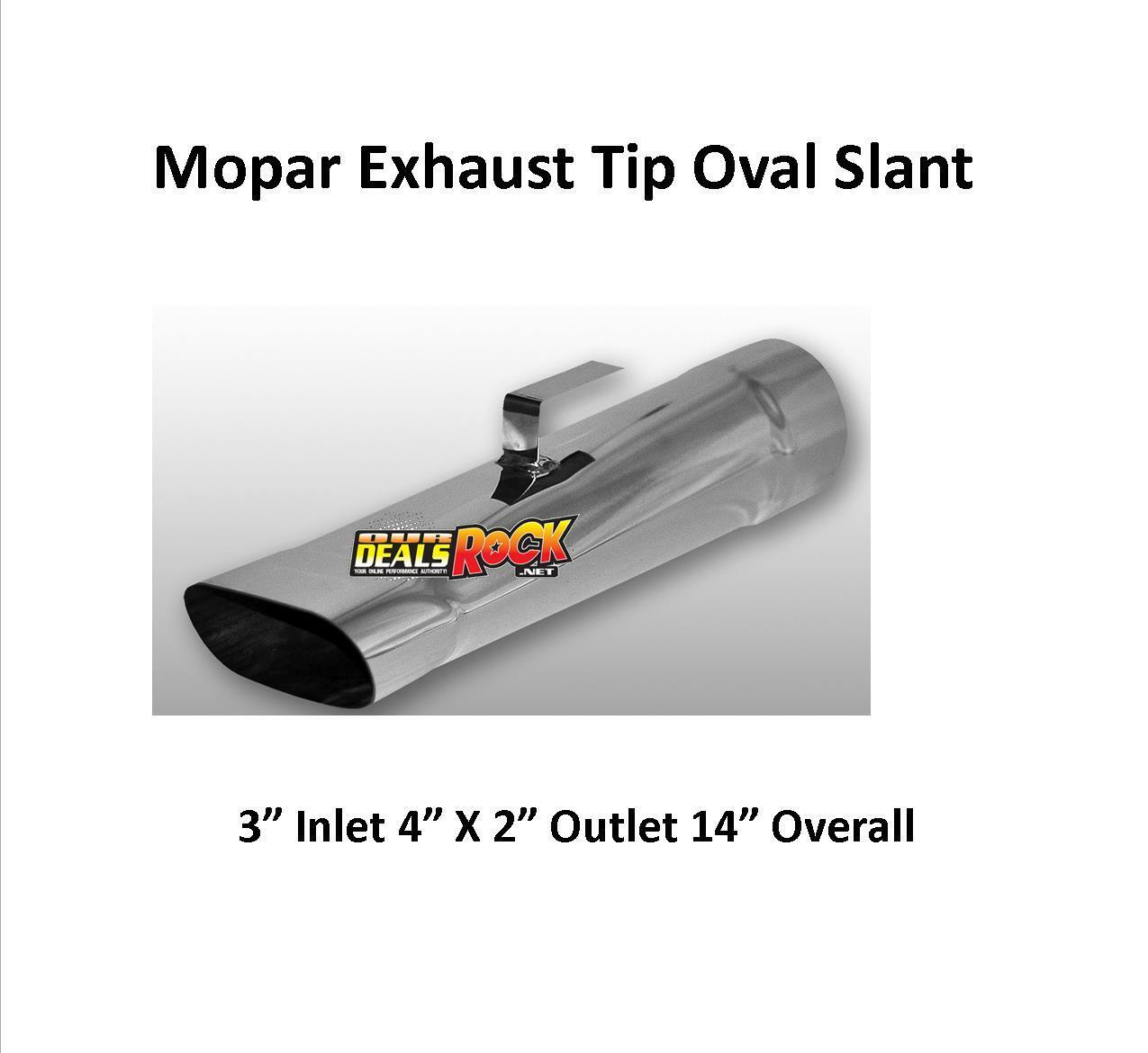 Brand New Polished Stainless Mopar Oval Slant Exhuast Tip - Walmart.com