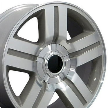 OE Wheels 22 inch Polished 5922 Rims Set Fits Specific GM Trucks High ...