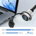 LINYAN-USB 3.0 Panel Flush Mount Cable 5Gbps USB Type-A Male to USB ...