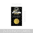 Distinctivs Graduation Party Game: Black and Gold Scratch Off Cards ...