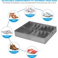 Under Bed Shoe Storage Organizer Set of 2, Fits 32 Pairs, Underbed Shoe ...