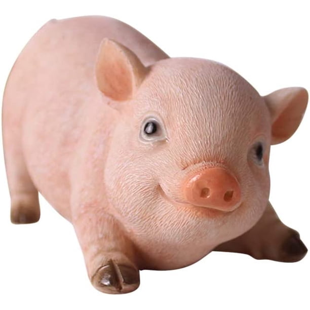 Animal Garden Farm Statue Cute Pig Figurines Piggy Sculpture Resin Lawn ...