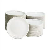 White Paper Plates, 9" Dia, 100/pack, 10 Packs/carton | Bundle of 2 ...
